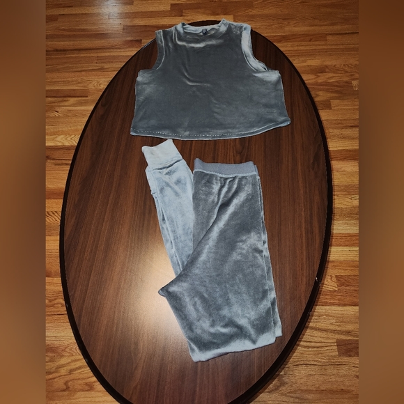 SKIMS | Pants & Jumpsuits | Skims Womens Velour Jogger Set Gray Sz Xl ...